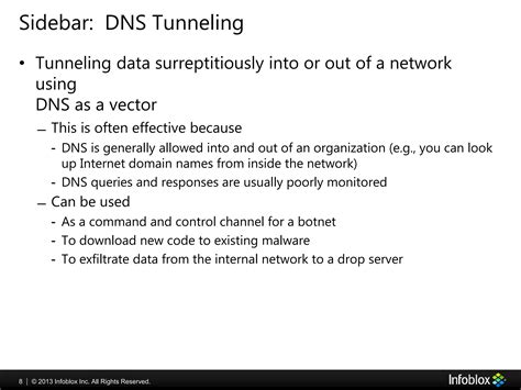 infoblox turning dns from security target to security tool pptx