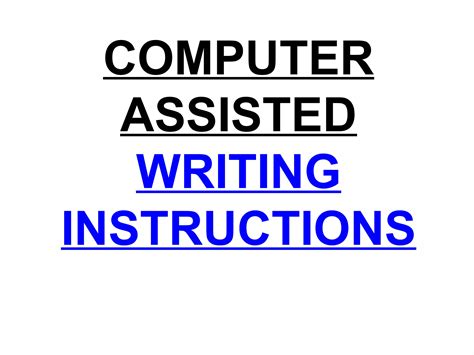 Computer Assisted Learning Ppt