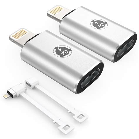 Techmatte Usb C To Lightning Adapter [2 Pack] 27w Pd Fast