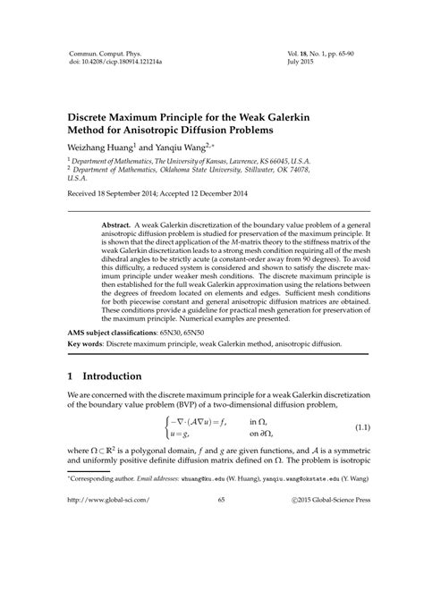 pdf discrete maximum principle for the weak galerkin method for