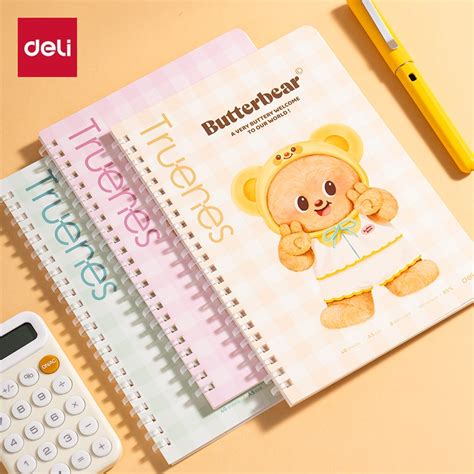 Deli X Butterbear 螺旋邊緣教科書 A5 40 頁 Hy205 蝦皮購物