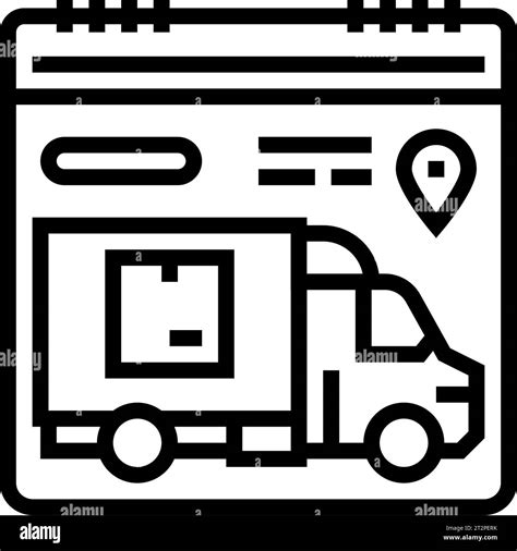 Delivery Scheduling Logistic Manager Line Icon Vector Illustration