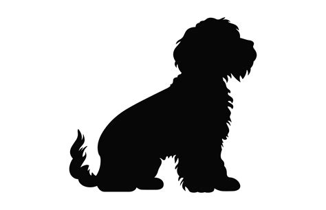 A Cockapoo Dog Black Silhouette Vector Free 37906669 Vector Art At Vecteezy
