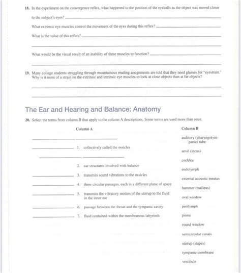 Solved 18 In The Experiment On The Convergence Reflex What