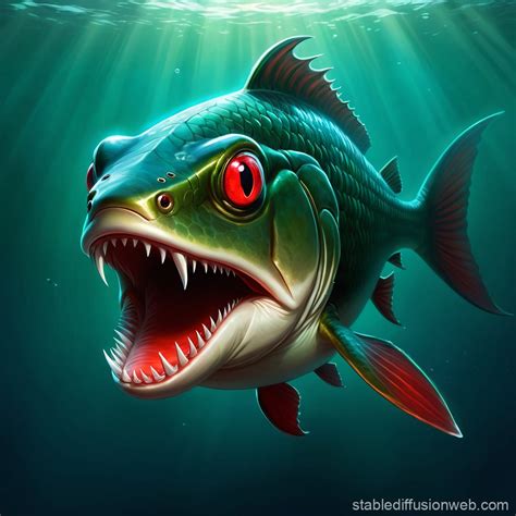 Large Predatory Fish In An Informal Setting Prompts Stable Diffusion