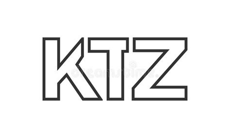 Ktz Logo Design Template With Strong And Modern Bold Text Initial Based Vector Logotype