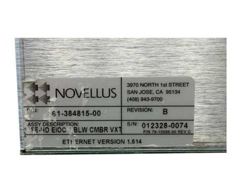 Lam Research 61 384815 00 Novellus Vector Extreme Eioc 1