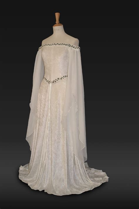 Medieval Dress Elvish Wedding Dress Handfasting Dress Elvish Gown