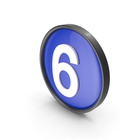 Blue Button Number 6 3d Object 2299101601 Shutterstock