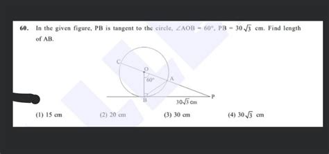 In The Given Figure Mathrm PB Is Tangent To The Circle Angle Mathrm