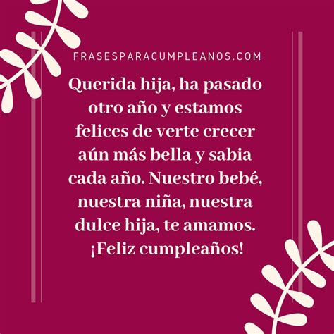 Frases Para Desear Feliz Cumpleaños Hija Frases E Imagenes Para Cumpleaños