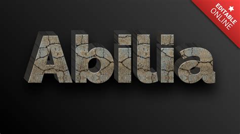 Abilia Stone Texture 3d Text Effect Generator