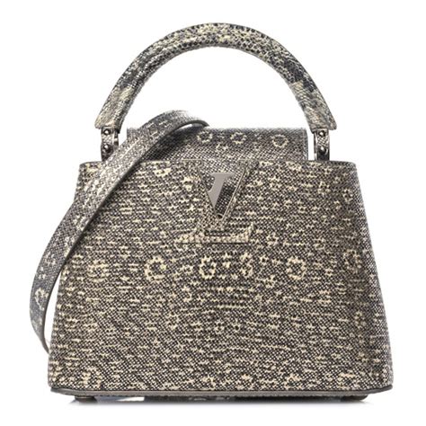 Louis Vuitton Lizard Mini Capucines Argento 1238841 Fashionphile