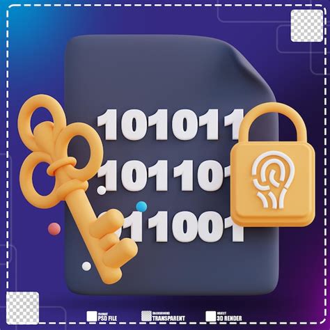 Premium Psd 3d Illustration Of Data Security Code 2