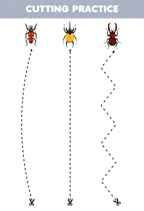 Образовательная игра для детей практикующая резку с милым мультяшным