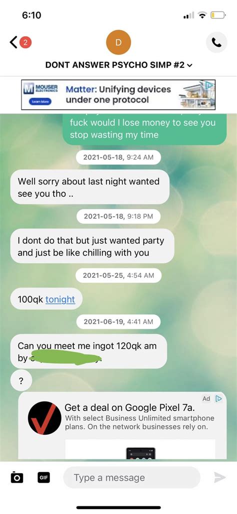 Part Two Of The Absolute Fucking Psychopath From My Previous Post On His New Number After I