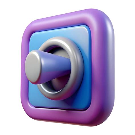 3d Rendering Of A Colorful Toggle Switch In A Square Frame Perfect For Website Design App