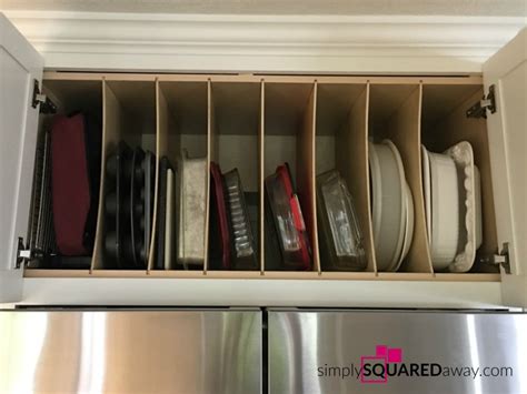 Home Tour How I Organize My Kitchen Cookie Sheet Dividers Simply
