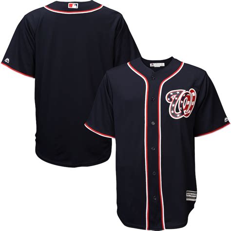 Majestic Washington Nationals Navy Official Stars And Stripes Cool Base