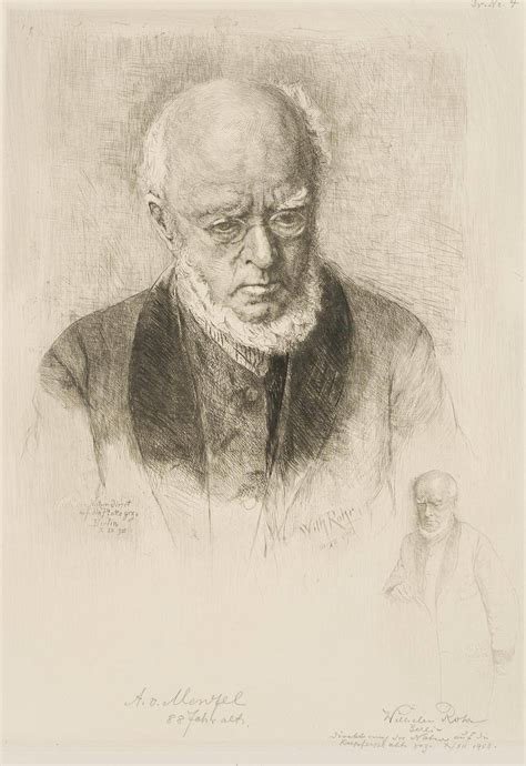 Porträt Des Künstlers Adolph Von Menzel 1815 Breslau 1905 Berlin Im