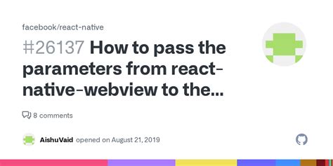 How To Pass The Parameters From React Native Webview To The Javascript Issue