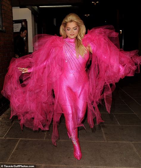 Bebe Rexha Showcases Her Famous Curves In An Embellished Pink Bodysuit