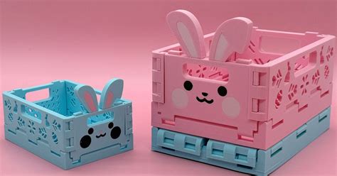 3d Printable Easter Foldable And Stackable Storage Crate Easter Edition