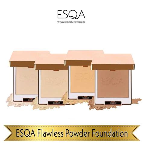 Esqa Flawless Powder Foundation And Micro Setting Powder Bedak