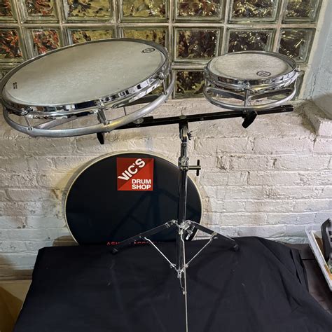 Remo Vintage Roto Tom Set 8 And 16 W Stand Second Generation