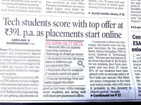 Manoj Khaladkar On Linkedin In Spite Of Current Job Challenges For Freshers A I T Pune Has