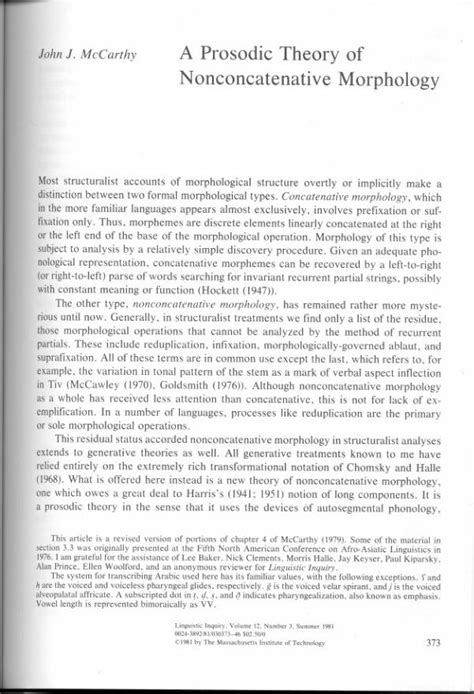 Pdf · Morphological System Prevailing In Most Members Of The Semitic
