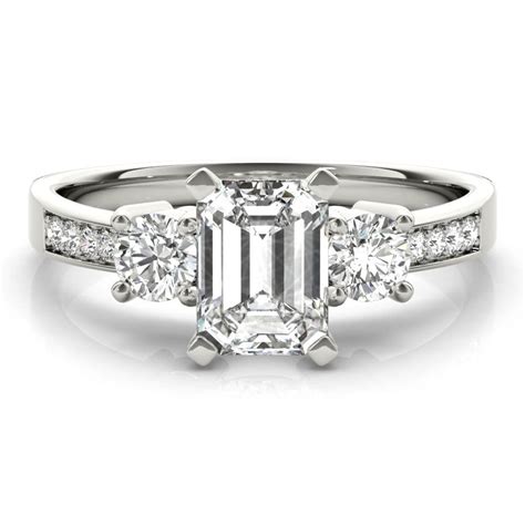 Blue Jewel 181 Ct Emerald Cut Lab Created Simulated Diamond Engagement