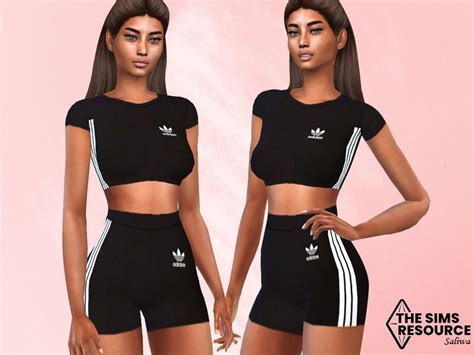 Saliwas Fitness Full Outfit Sims 4 Mods Sims 4 Body Mods Womens Workout Outfits Sport