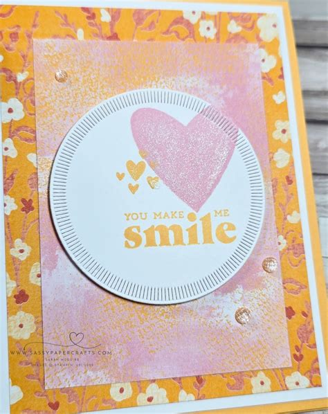 You Make Me Smile Handmade Card Featuring Hugs For Love And Unbounded