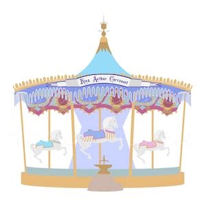 Disneyland King Arthur Carousel Ride Inspired Digital Graphics Bundle
