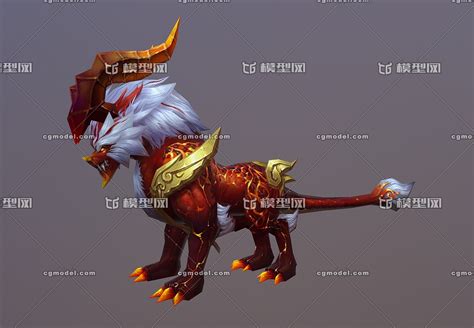 手绘 火麒麟模型 神话类模型库 Fbx Fbx 模型下载 Cg模型网