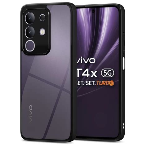 Amazon Basics Back Cover For Vivo T4x 5g Shockproof Sleek Hybrid