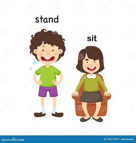 Stand Up Sit Down Clipart