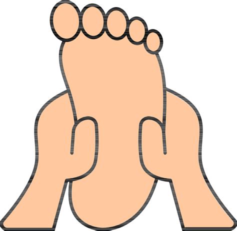 Foot Massage Icon In Peach Color 24446118 Vector Art At Vecteezy