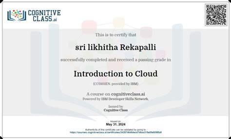 srilikhitha rekapalli on linkedin ibmskillsnetwork cloudcomputing