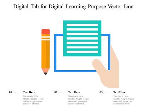 Digital Tab For Digital Learning Purpose Vector Icon Ppt Powerpoint