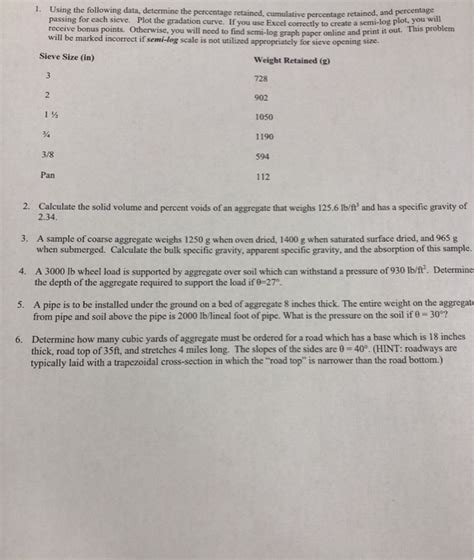 solved 1 using the following data determine the percentage