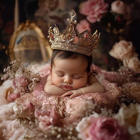 Princess Newborn Theme Scenes For Digital Use Premium Ai Generated Image