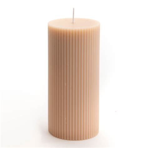 Bougie Strie Grand Modèle Nude Lot De 6