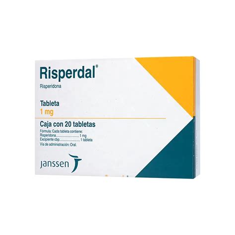 Risperdal Tabletas 20 1mg Laboratorio Janssen Cilag Mex D Rl Cv