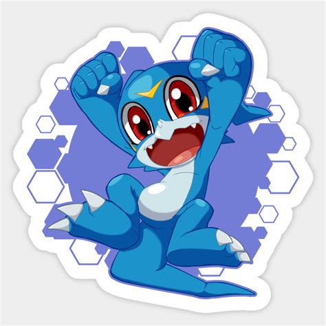 Veemon Chibi Digimon Sticker Teepublic