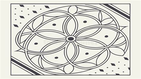 Ornate Circular Geometric Pattern With Intricate Layered Detail Vector Design Generative Ai