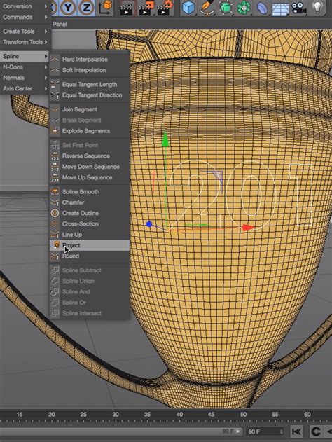 Cinema 4d Tutorial Project Splines Onto An Object The Pixel Lab