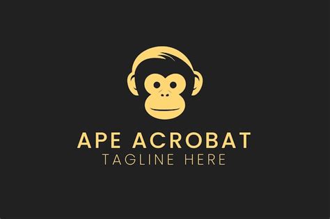 Premium Vector Monkey Monkey Head Wild Life Cute Animal Logo Clipart