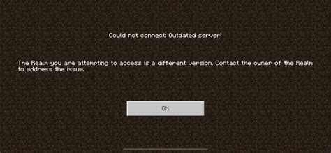how to fix outdated server error on realms in mcpe r minecraft